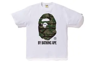 A BATHING APE Tiger Camo Bathing Tee Shirt - White