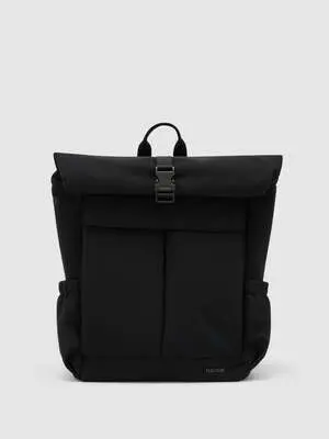 REISS Pascal Technical Roll-top Backpack - Black