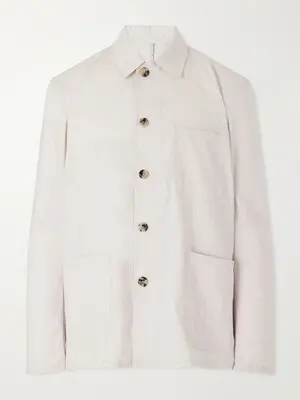 Paul Smith Linen And Wool-blend Overshirt - Neutrals