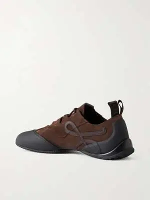 Loewe Grip Logo-appliquéd Trimmed-suede Sneakers