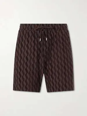Frescobol Carioca Augusto Cotton And Linen-blend Jacquard Terry Shorts