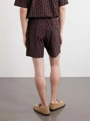 Frescobol Carioca Augusto Cotton And Linen-blend Jacquard Terry Shorts