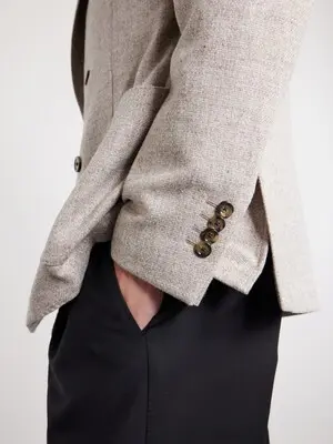 LARDINI Wool Canvas Blazer