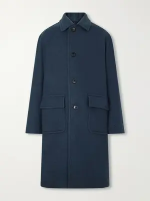 Dries Van Noten Oversized Wool Coat - Blue