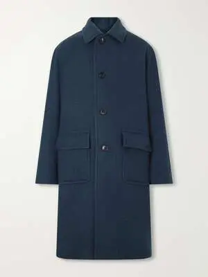 Dries Van Noten Oversized Wool Coat - Navy