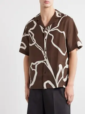 Frescobol Carioca Roberto Floral-print Linen Shirt