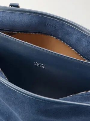 Loewe Amazona 180 Suede Tote Bag - Blue