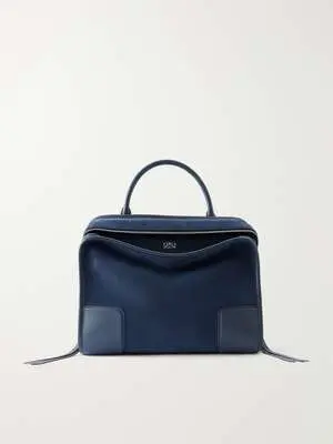 Loewe Amazona 180 Suede Tote Bag - Navy
