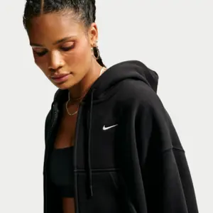 Nike Studio Fleece Full-zip Cropped Hoodie