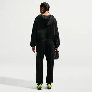 Nike Studio Fleece Full-zip Cropped Hoodie