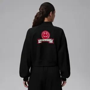 JORDAN Brooklyn Fleece Cropped 1/4-zip Top