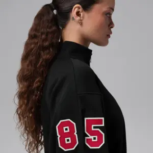JORDAN Brooklyn Fleece Cropped 1/4-zip Top