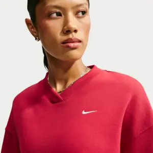 Nike Studio Fleece Medium Weight Oversized V-neck Top