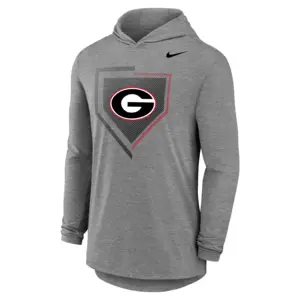 Nike College Long-sleeve Hooded Baseball T-shirt - Grey