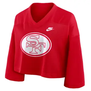 Nike San Francisco 49ers Rewind Cropped Jersey - Red