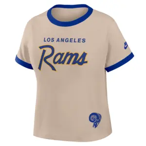 Nike Los Angeles Rams Rewind Ringer Mod Cropped T-shirt