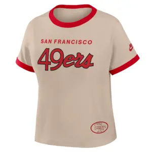 Nike San Francisco 49ers Rewind Ringer Mod Cropped T-shirt - Brown