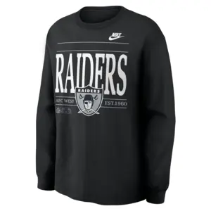 Nike Las Vegas Raiders Rewind Max90 Nfl Long-sleeve T-shirt - Black