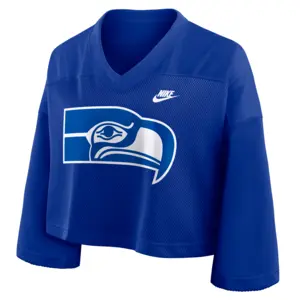 Nike Seattle Seahawks Rewind Fashion Dri-fit Nfl Cropped Jersey - Blue