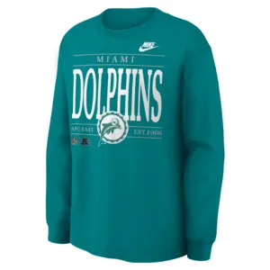 Nike Miami Dolphins Rewind Max90 Nfl Long-sleeve T-shirt - Blue