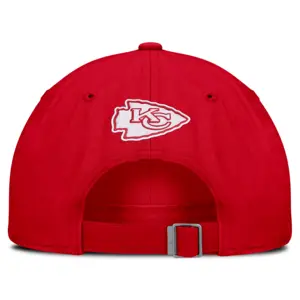 Nike Kansas City Chiefs Club Wordmark Baseball Cap - Red