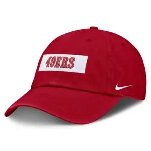 Nike San Francisco 49ers Primetime Club Wordmark Nfl Adjustable Hat - Red