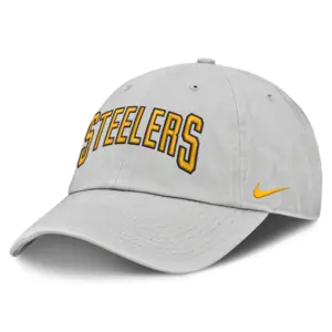 Nike Pittsburgh Steelers Primetime Club Arched Nfl Adjustable Hat - Grey