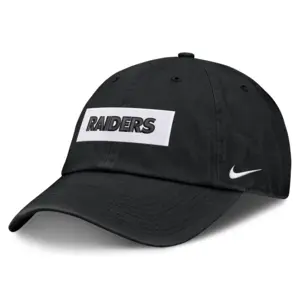 Nike Las Vegas Raiders Primetime Club Wordmark Nfl Adjustable Hat - Black