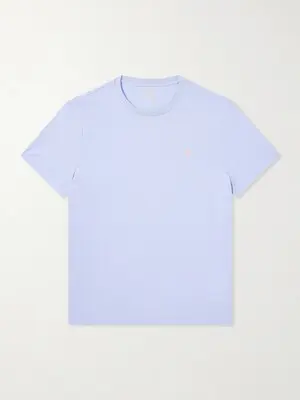 Polo Ralph Lauren Logo-embroidered Cotton-jersey T-shirt - Blue