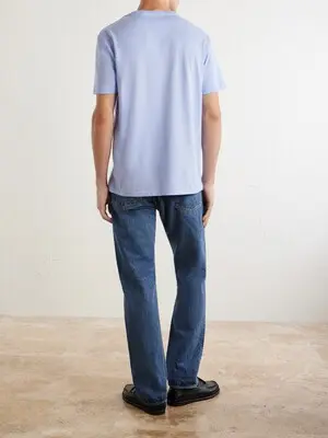 Polo Ralph Lauren Logo-embroidered Cotton-jersey T-shirt - Blue