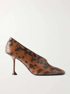 Proenza Schouler Tee 85 Snake-effect Leather Pumps - Snake Print