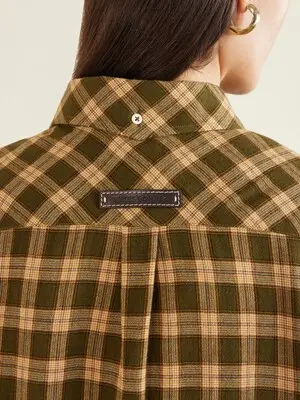 WALES BONNER Ritual Checked Flannel Shirt