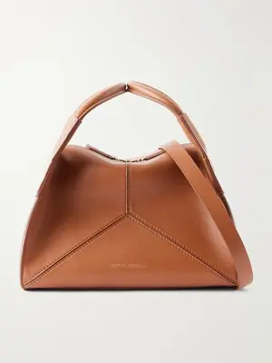 Victoria Beckham Plié Mini Leather Shoulder Bag - Brown