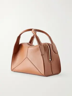 Victoria Beckham Plié Mini Leather Shoulder Bag - Brown