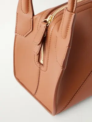 Victoria Beckham Plié Mini Leather Shoulder Bag - Brown