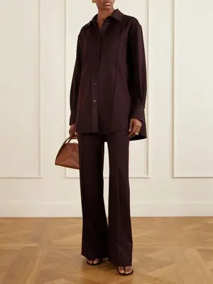 Victoria Beckham Plié Mini Leather Shoulder Bag - Brown