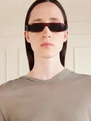 Rick Owens Wrap Around Acetate Sunglasses