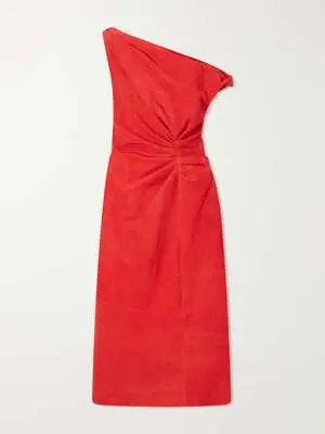 Proenza Schouler Suede Midi Dress - Red