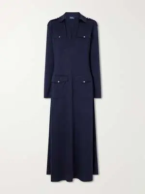 Polo Ralph Lauren Stretch-jersey Midi Dress - Navy