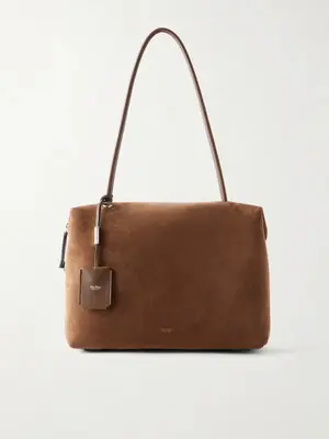Max Mara Suede Shoulder Bag With Leather Trim