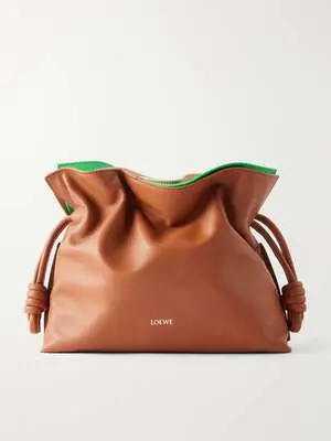Loewe Flamenco Layers Medium Clutch - Tan