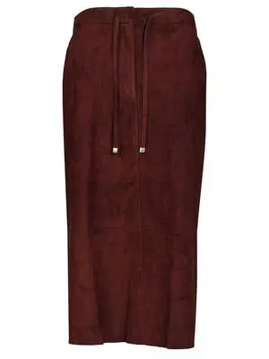 Max Mara Suede Midi Skirt - Multicolor