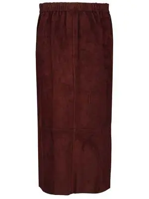 Max Mara Suede Midi Skirt - Multicolor