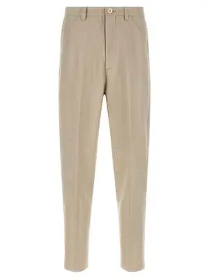 Brunello Cucinelli Contrast Stitching Pants For Men