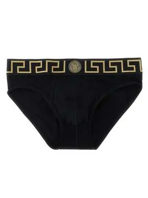 Versace 2-pack Briefs With 'greca' Pattern