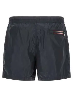 Moncler Logo Patch Swim Shorts - Blue
