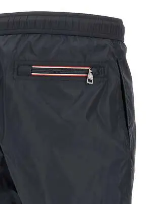 Moncler Logo Patch Swim Shorts - Blue