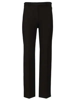 Max Mara Slim Fit Stretch Cotton Blend Trousers - Black