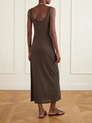LESET Milo Cotton-jersey Maxi Dress