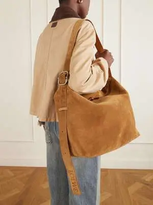 Loewe Loop Large Suede Shoulder Bag